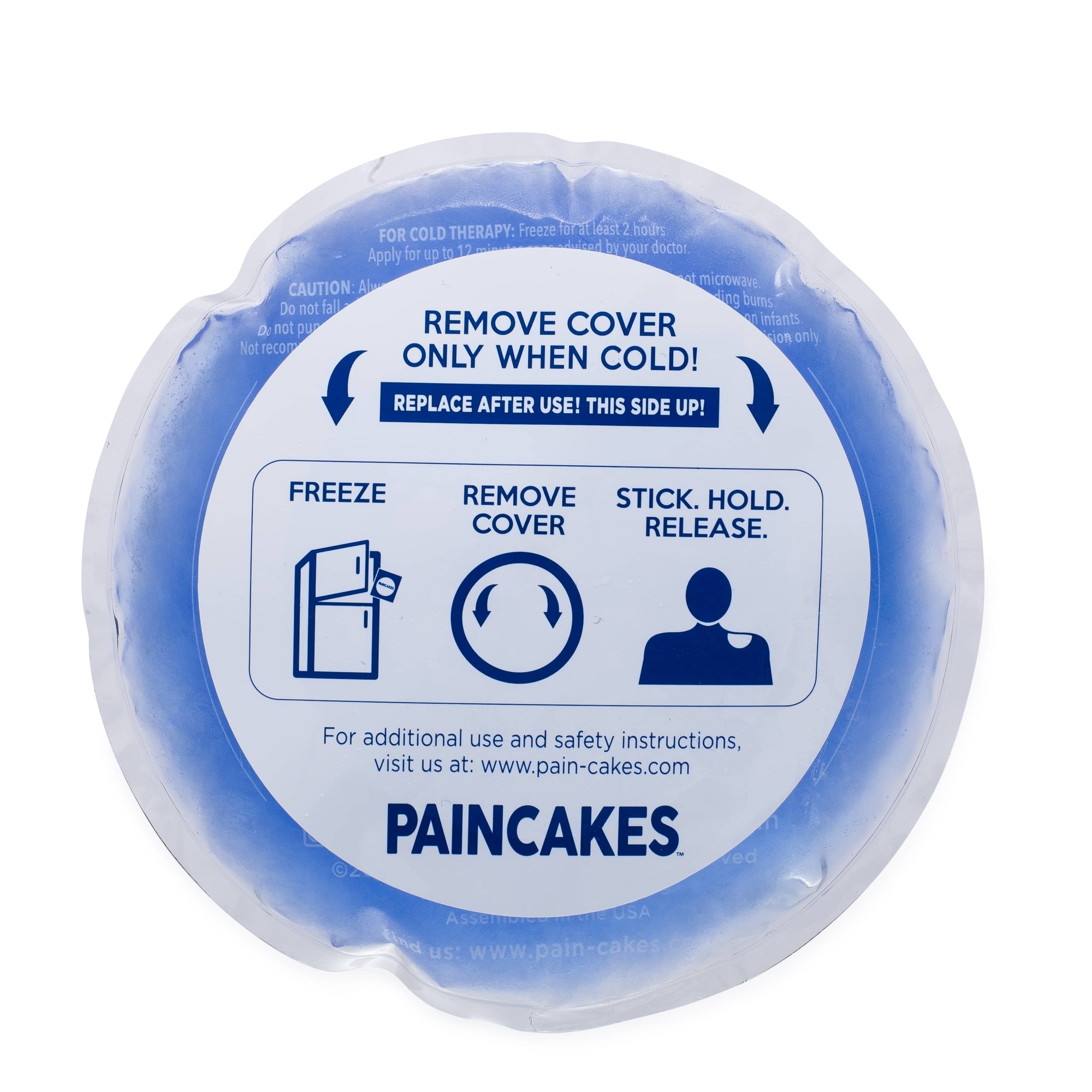 PainCakes Stick & Stay Cold Packs, 5", Blue | FSAstore.com