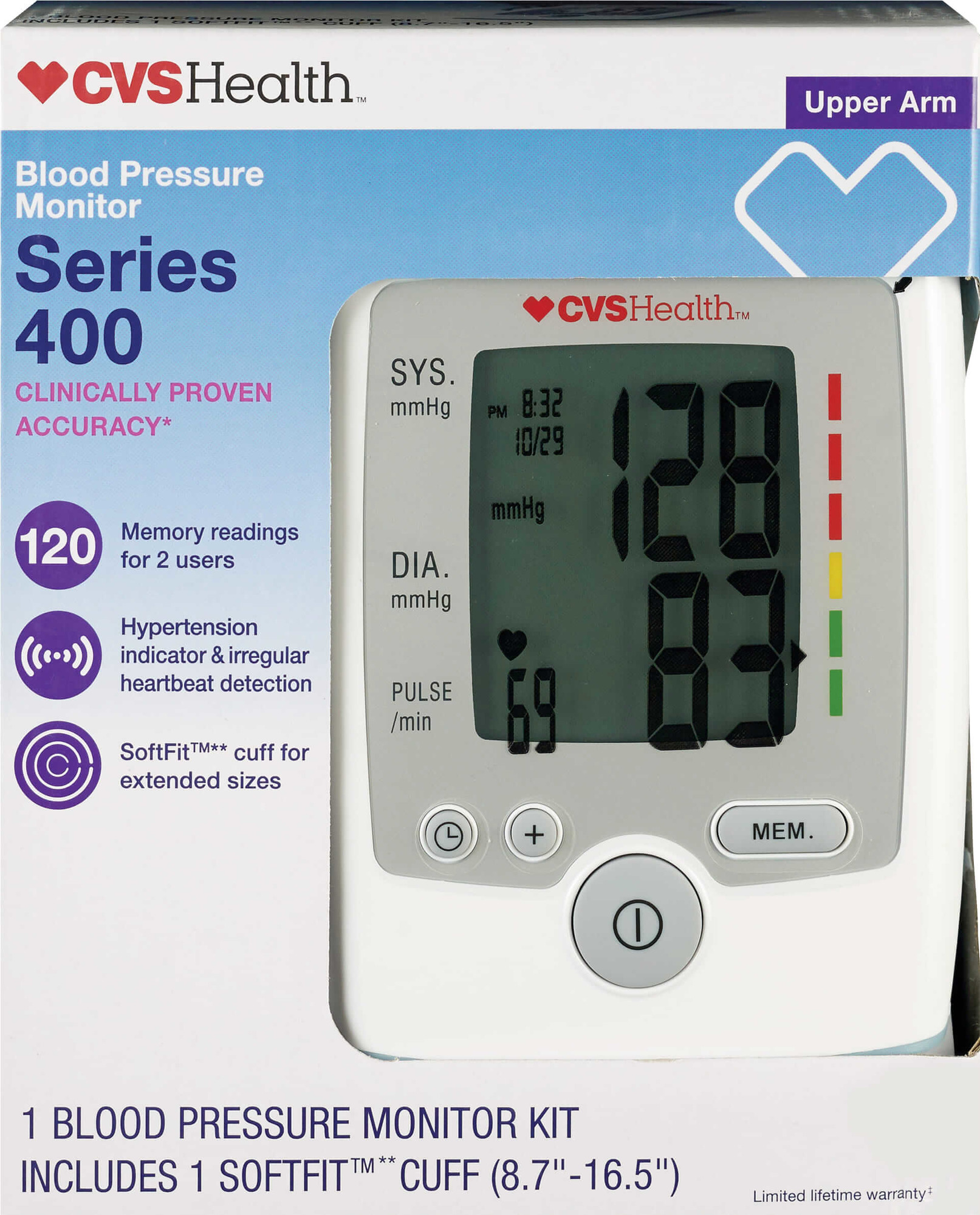 CVS Health Advanced Auto Blood Pressure Monitor HSAstore